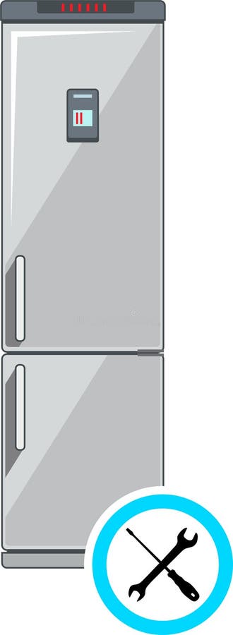 Kitchen Refrigerator Repair Service. Vector Illustration. Stock Vector ...