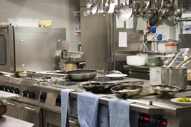 Commercial Kitchen: Utensils Stock Photo - Image of sieve, utensils ...