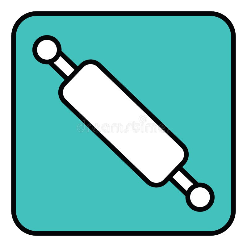 Kitchen Rolling Pin Cartoon Vector Illustration Stock Illustration ...