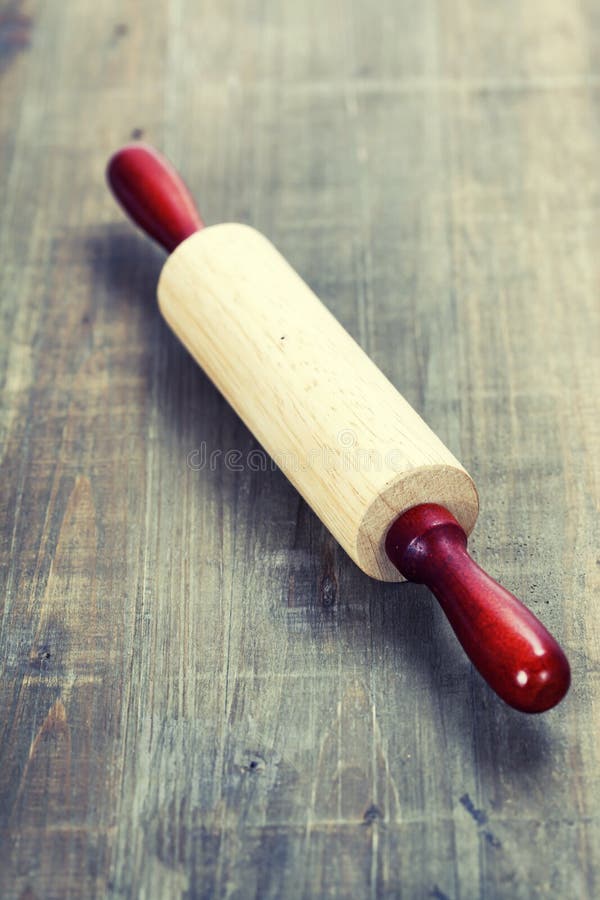 Kitchen rolling pin stock photo. Image of round, isolated - 10879196