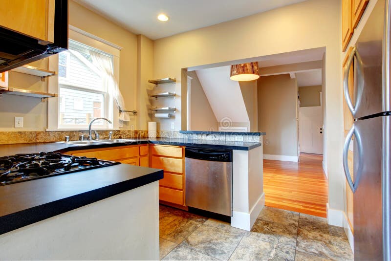 Kitchen room design idea stock photo. Image of door, ceiling - 37729206