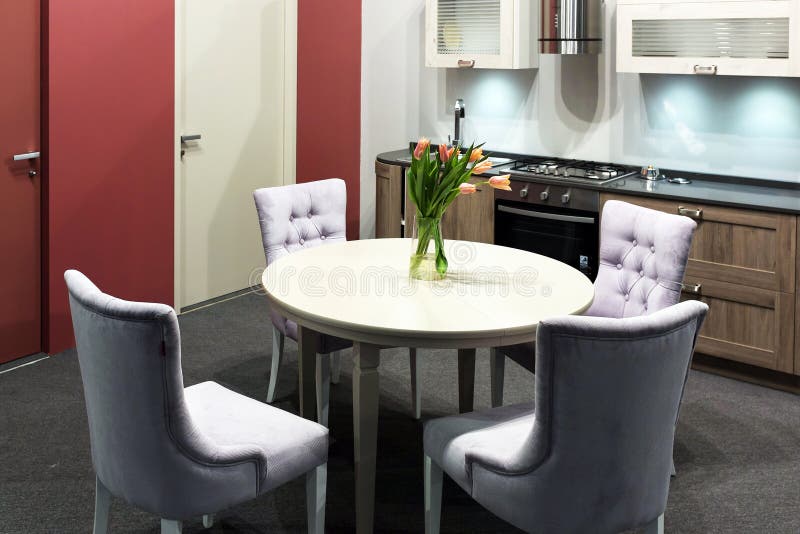 Kitchen room table stock image. Image of light, decoration - 51344471