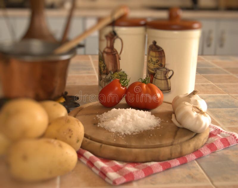 Kitchen salt stock image. Image of cooking, tomatoes - 20510489