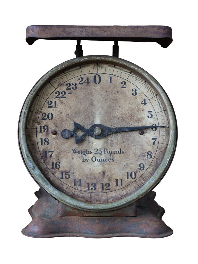 Antique Weighing Scale with Needle Dial Isolated Stock Image - Image of ...