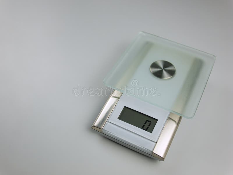 A Kitchen Scale with Glass and Digital Display Stock Photo - Image of ...