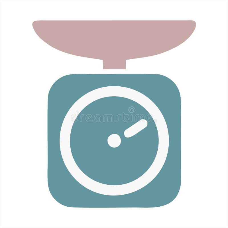 Kitchen Scale Icon Isolated on White Background from Technology Devices ...