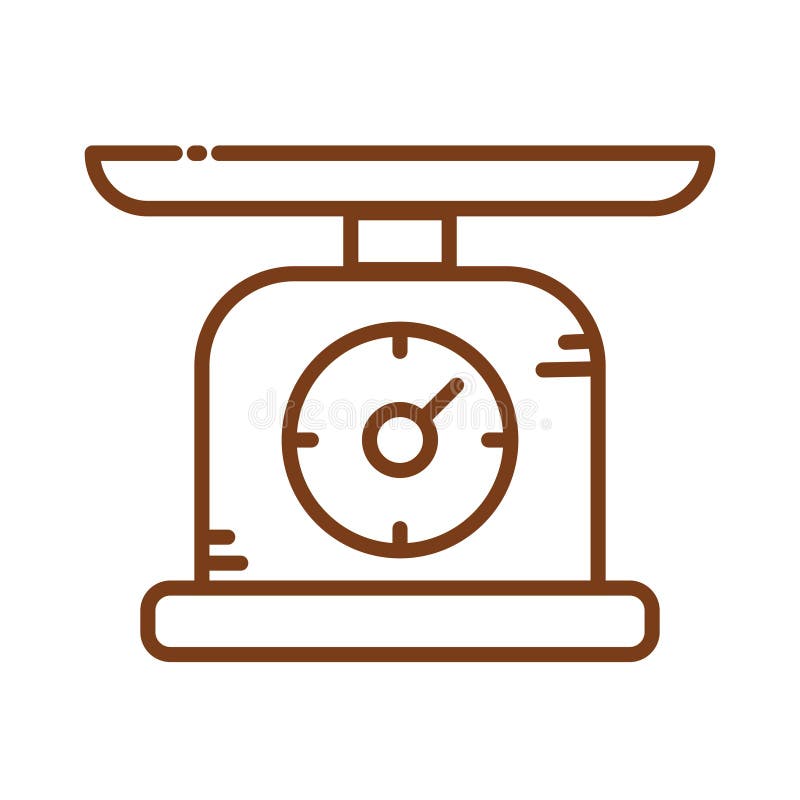 Kitchen Scale Icon Isolated on White Background from Technology Devices Collection. Stock Vector ...