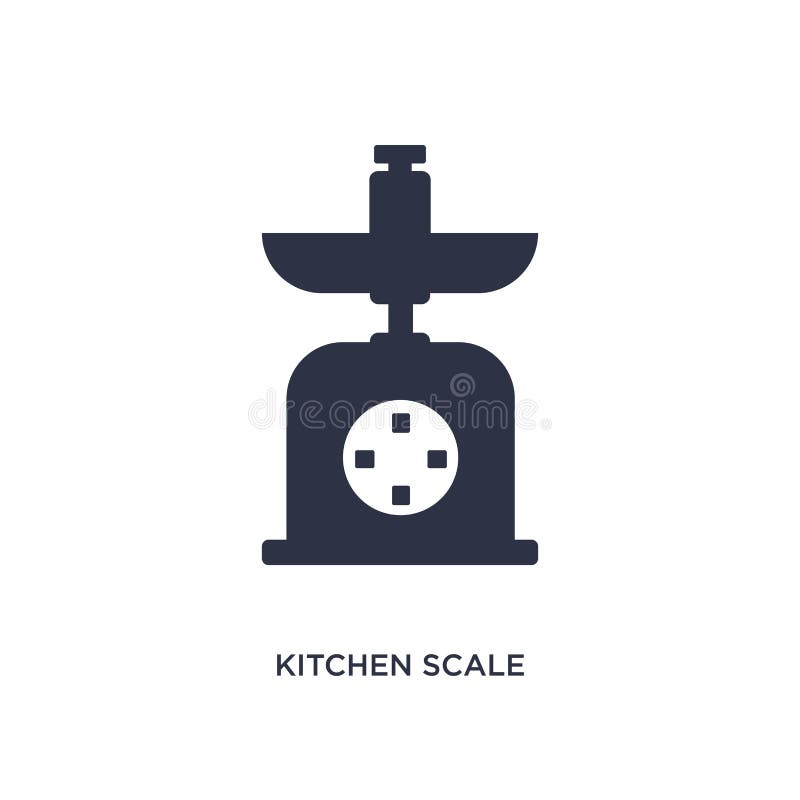 Kitchen Scale Icon on White Background. Simple Element Illustration ...