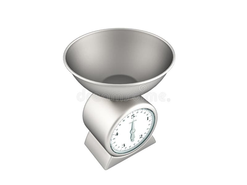 Kitchen Scale Perspective 3d Render on White Background Stock ...