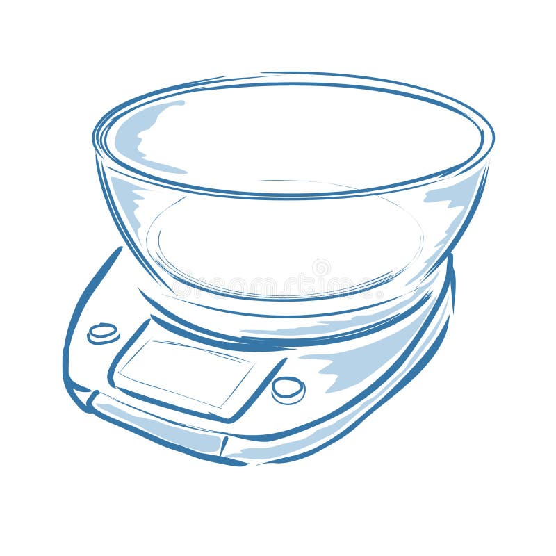 Kitchen scale stock vector. Illustration of household - 23722778