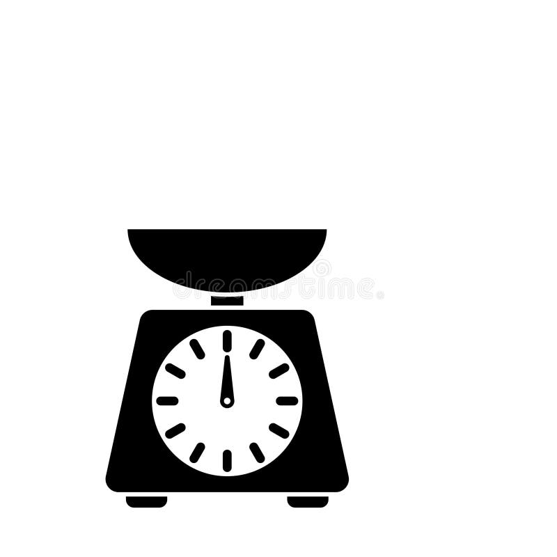 Kitchen Scale Icon Isolated on White Background from Technology Devices Collection. Stock Vector ...