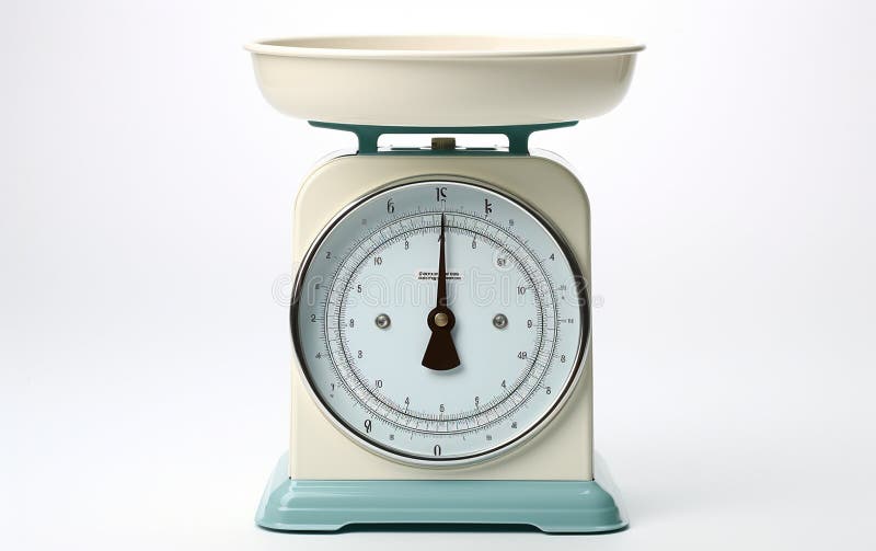 A Kitchen Scale on a White Background -Generative Ai Stock Illustration ...