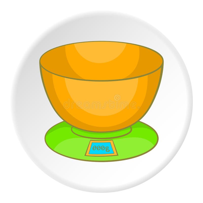 Kitchen Scales Icon, Cartoon Style Stock Vector - Illustration of food ...