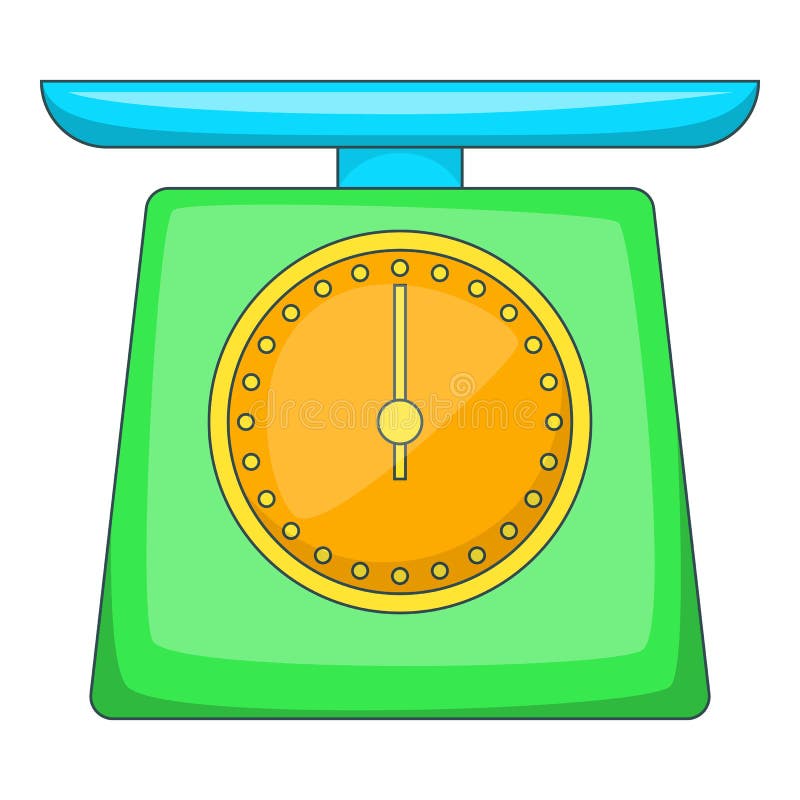 Kitchen Scales Icon, Cartoon Style Stock Vector - Illustration of ...