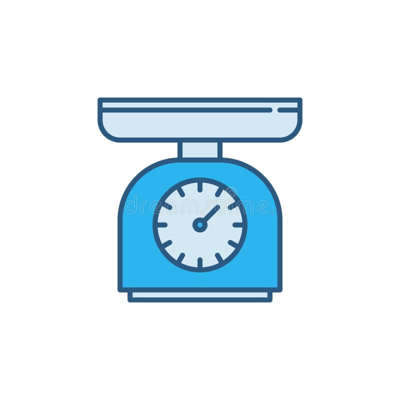 Kitchen Scales Vector Concept Blue Icon or Logo Stock Vector ...