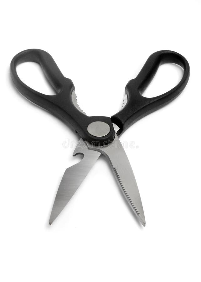 Kitchen scissors stock image. Image of blade, steel, food - 23669119