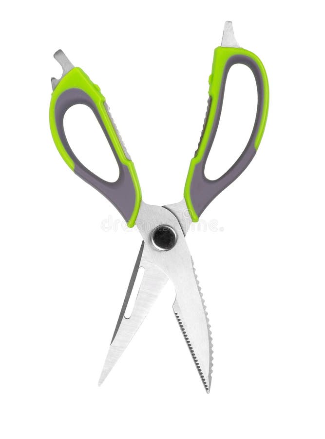 Kitchen Scissors or Kitchen Shears Stock Photo - Image of silver, open ...