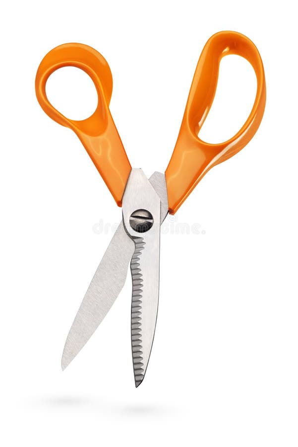 Kitchen Scissors or Shears Isolated on White Stock Image - Image of ...