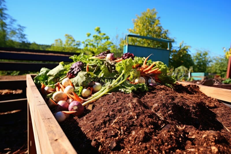 Kitchen Scrap Compost Pile on a Sunny Day Stock Image - Image of ...