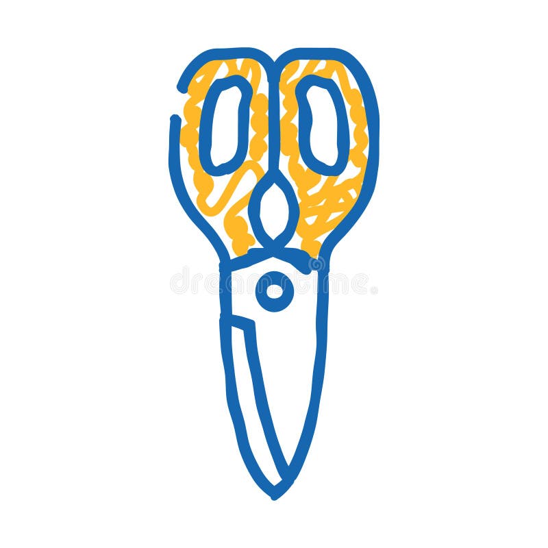 Kitchen Shears Kitchen Cookware Icon Doodle Illustration Stock Vector ...