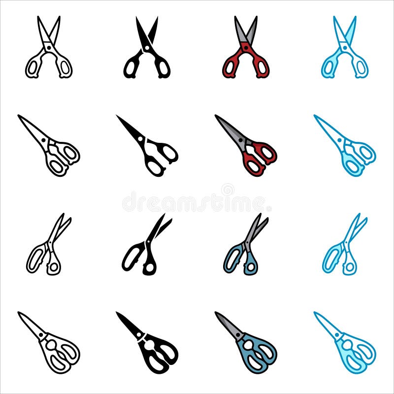 Kitchen Shears Stock Illustrations – 129 Kitchen Shears Stock ...