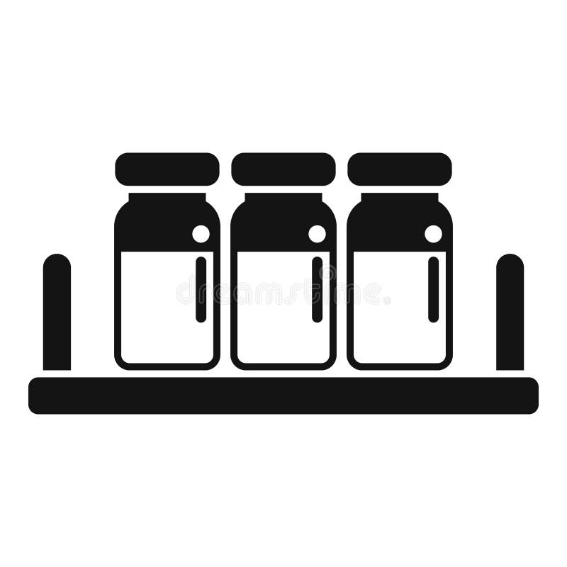 Kitchen Shelf Holding Three Jars Icon Representing Food Storage Stock ...