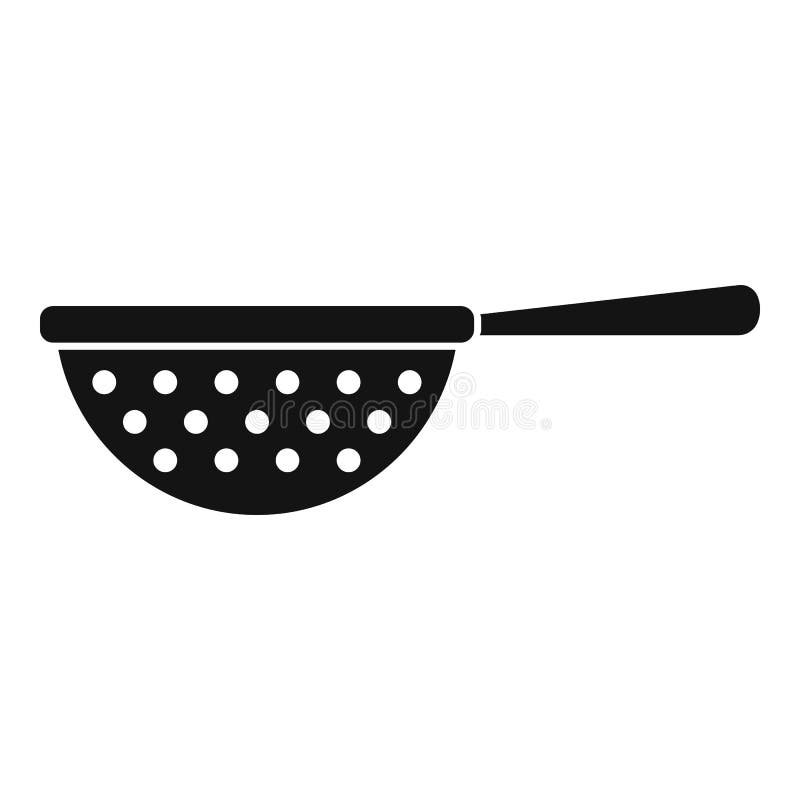 Kitchen Sieve Icon, Simple Style Stock Vector - Illustration of graphic ...