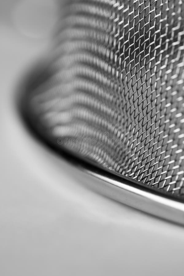 Kitchen Sieve Macro Close-up Stock Image - Image of strainer, stainless ...