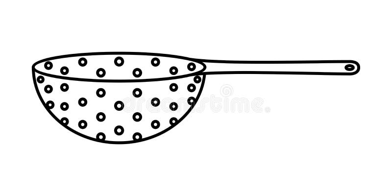 Sieve White Background Stock Illustrations – 689 Sieve White Background ...