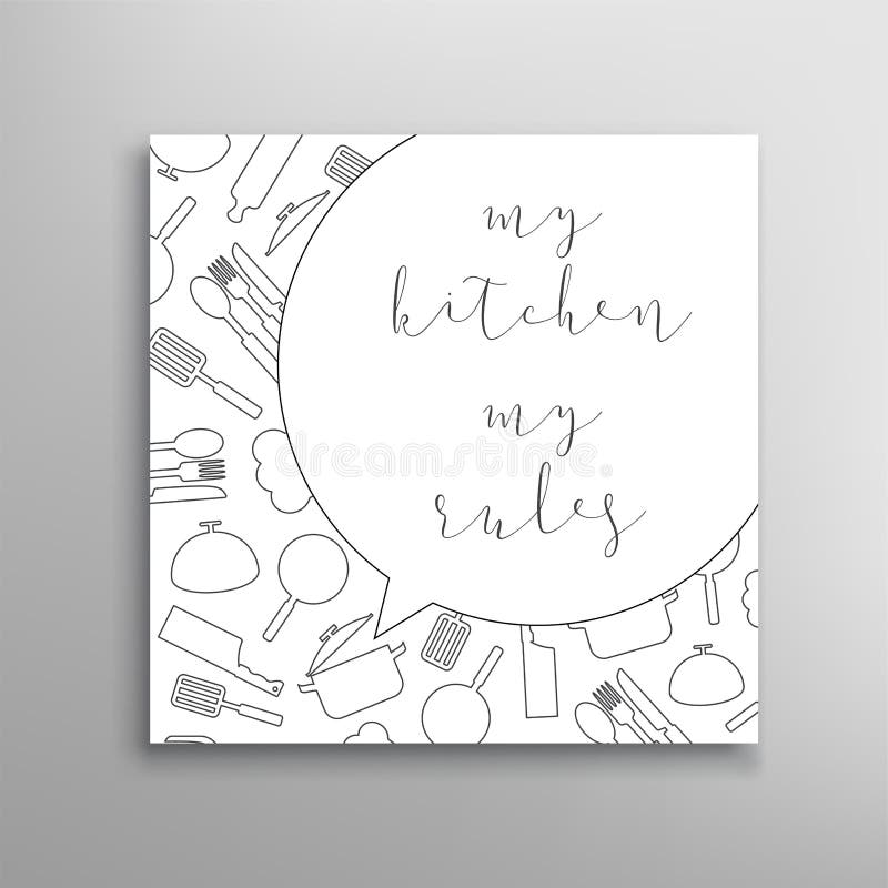 Kitchen sign template. stock vector. Illustration of fork - 88556215