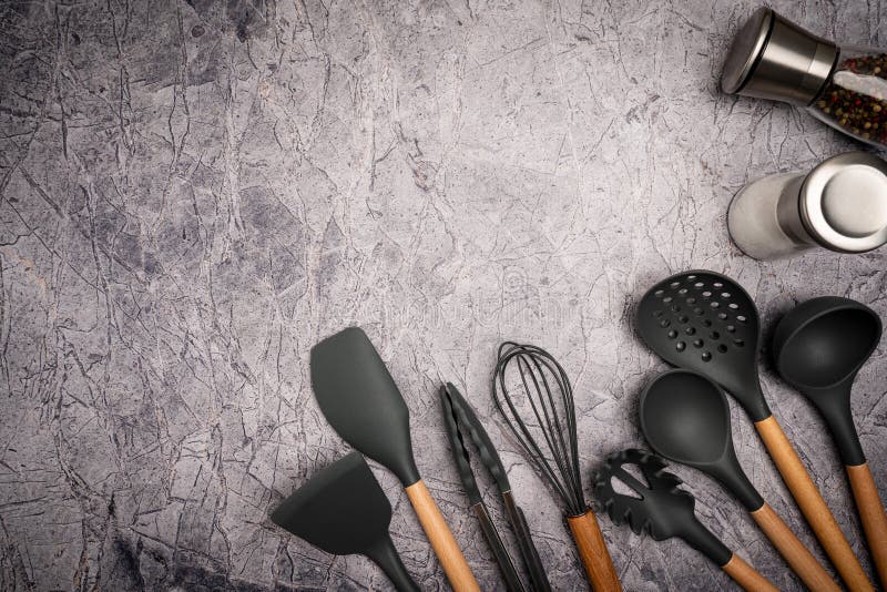 Kitchen silicone utensils stock image. Image of traditional - 308343503