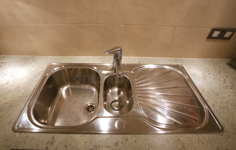 Kitchen Sink stock image. Image of tiles, tiled, walls - 1813447