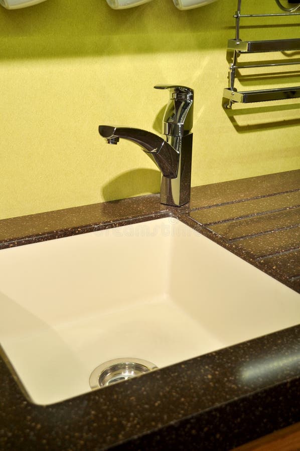Kitchen sink stock image. Image of kitchen, household - 68935109