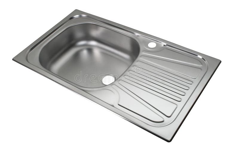 Chrome kitchen sink stock photo. Image of blue, hand - 28373354
