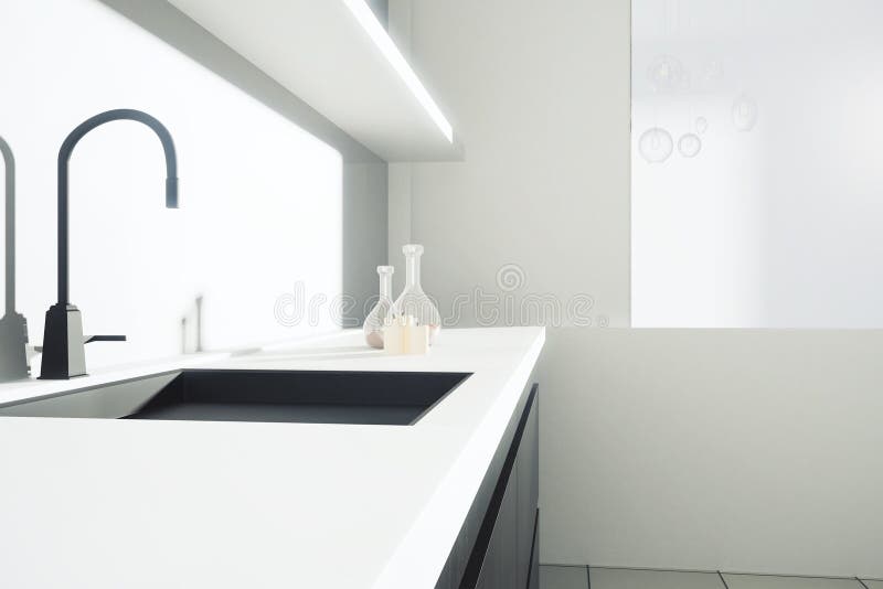 Kitchen sink sideview stock illustration. Illustration of real - 73559791
