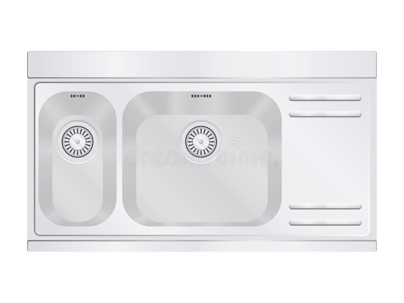 Kitchen sink stock vector. Illustration of kitchen, metallic - 259012511
