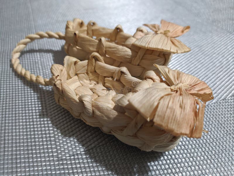 Kitchen Small Wicker Baskets Stock Image - Image of decor, boho: 246642759