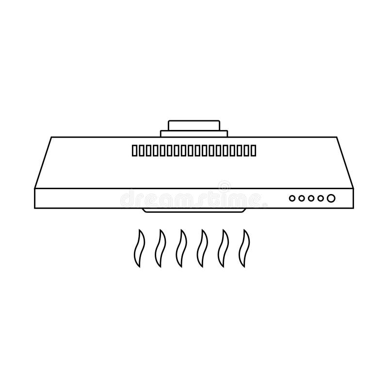 Kitchen Smoke Exhauster Icon Stock Vector - Illustration of chimney ...