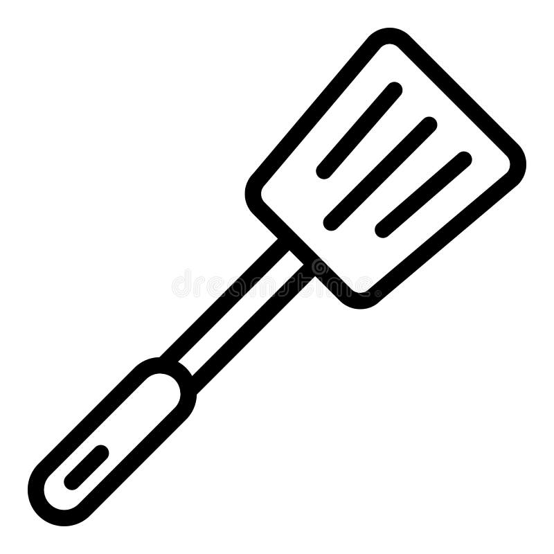 Kitchen Spatula Icon Outline Vector. Cooking Bbq Stock Vector ...