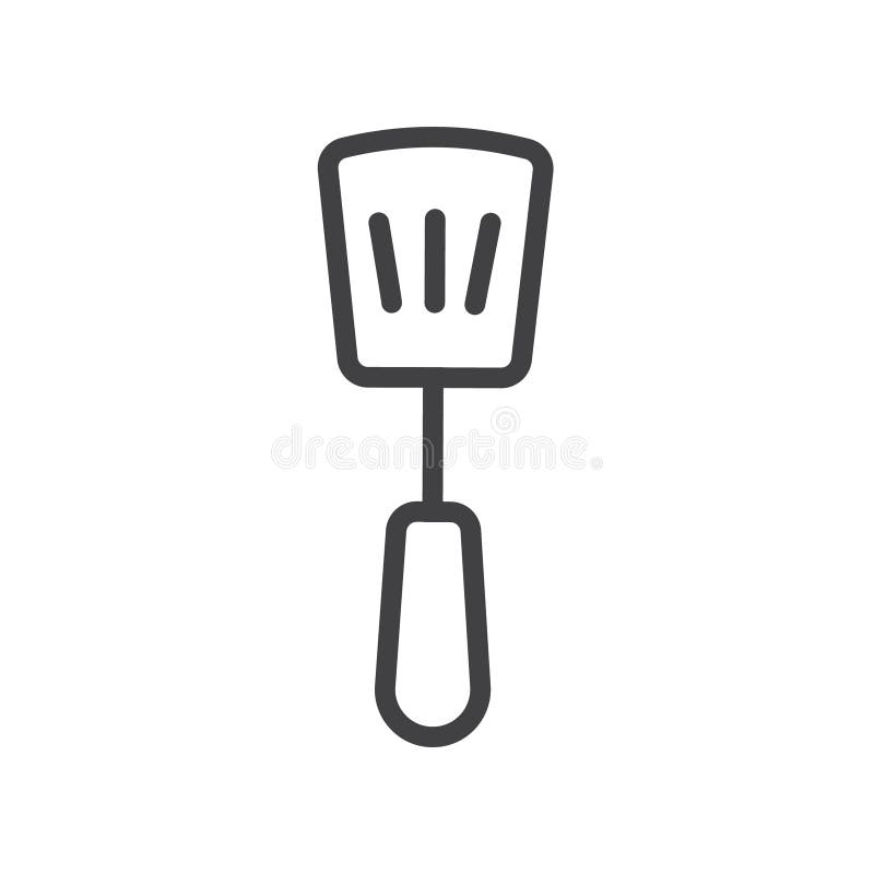 Kitchen Spatula Icon Simple Outline Vector Logo Stock Vector ...