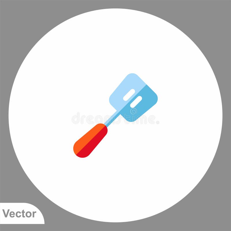 Kitchen Spatula Vector Icon Sign Symbol Stock Vector - Illustration of ...