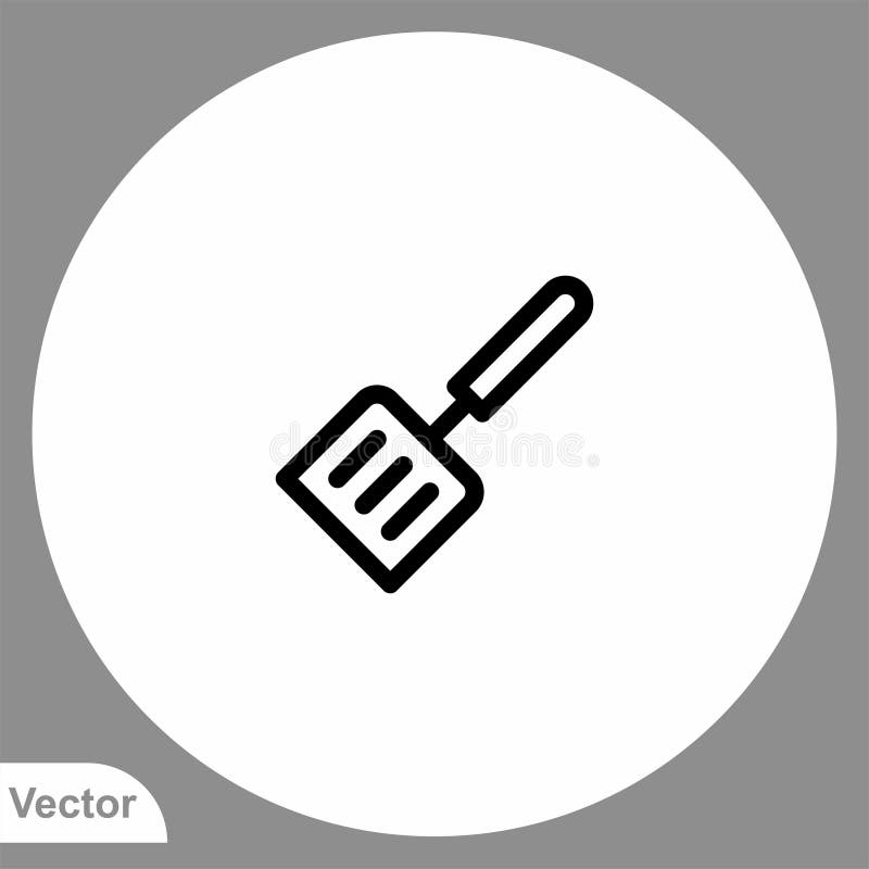 Kitchen Spatula Vector Icon Sign Symbol Stock Vector - Illustration of ...