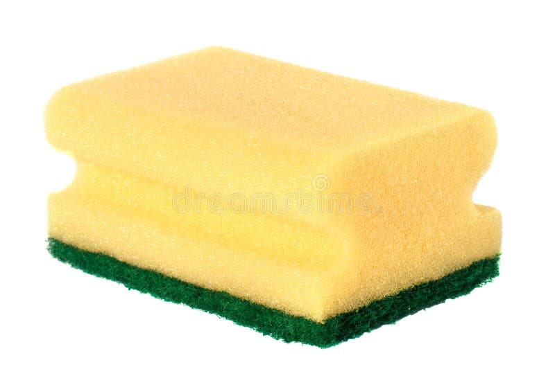 Yellow Sponge on White stock image. Image of clipping - 31823951