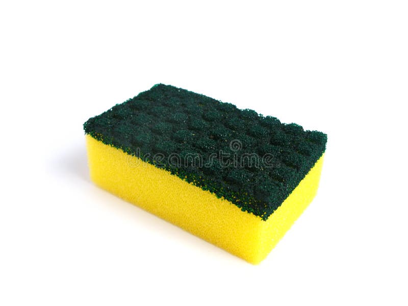 Kitchen sponge isolated stock image. Image of tool, chore - 21451461