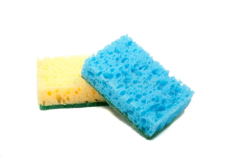 Kitchen Sponge for Dish Isolated Stock Photo - Image of kitchen, sponge ...