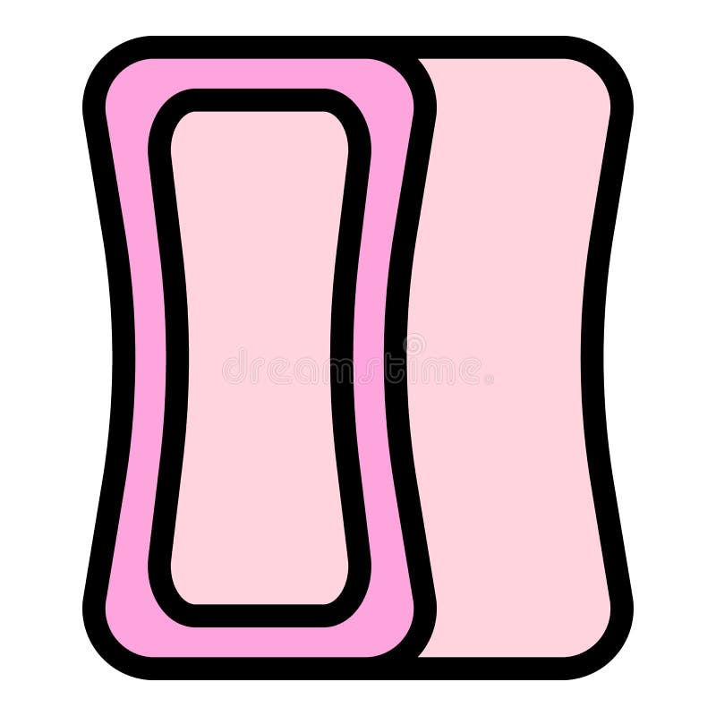 Kitchen Sponge Icon Color Outline Vector Stock Vector - Illustration of ...