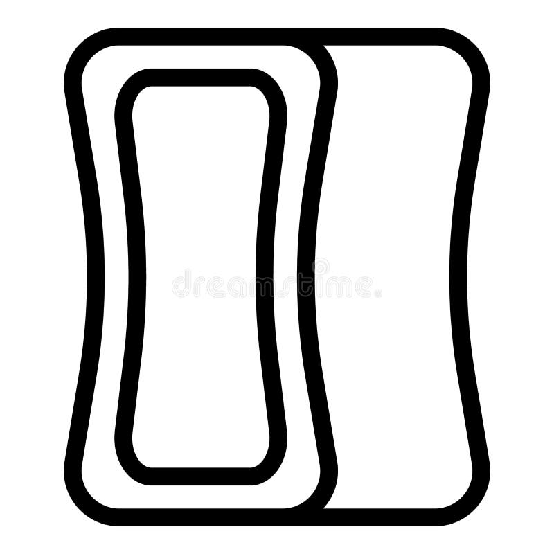 Kitchen Sponge Icon, Outline Style Stock Vector - Illustration of ...