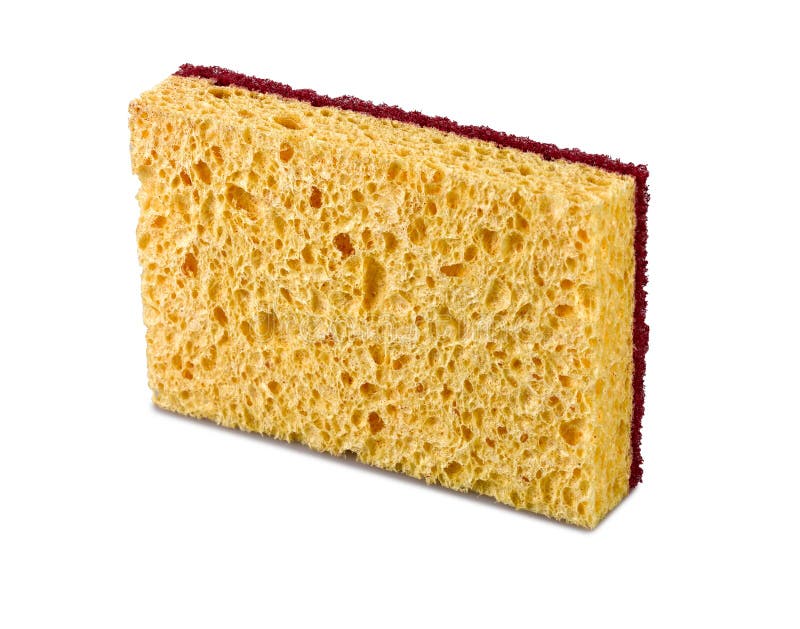 A kitchen sponge isolated stock photo. Image of cutout - 27510572