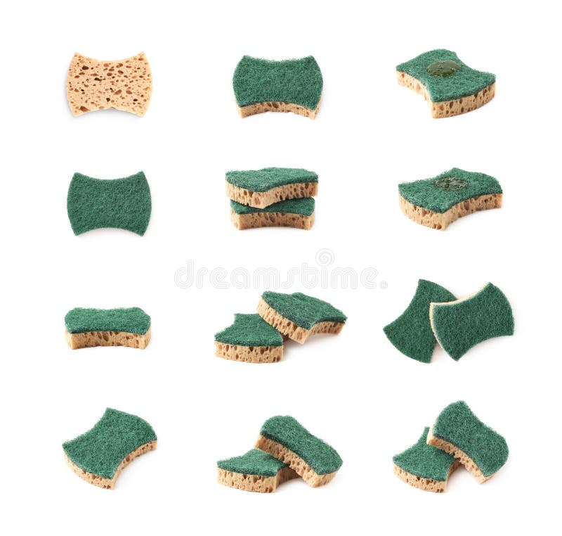 Kitchen sponge isolated stock photo. Image of bathroom - 93425990