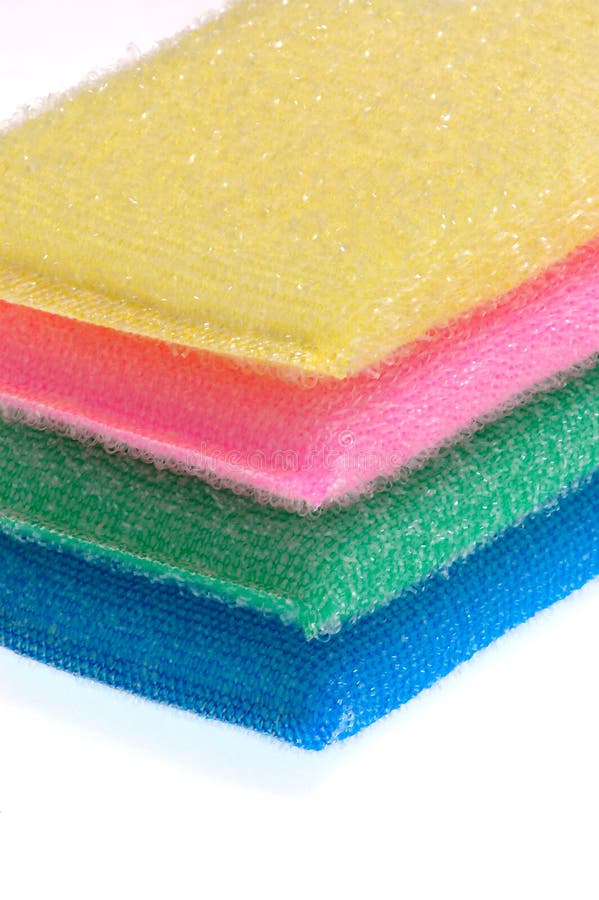 Kitchen Sponges for Cleaning Utensil Stock Photo - Image of sponge ...